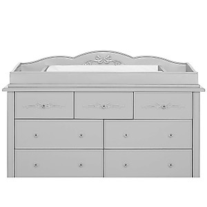 Evolur Aurora Change Tray I Lasting Quality I Intricate Ribbon Bow Scrollwork, Silver Mist
