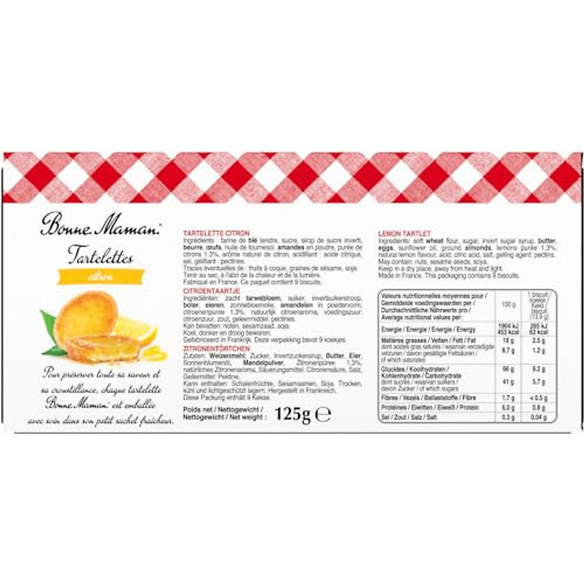 Bonne Maman Lemon Tartlets, 4.41 Ounce (Pack of 1)