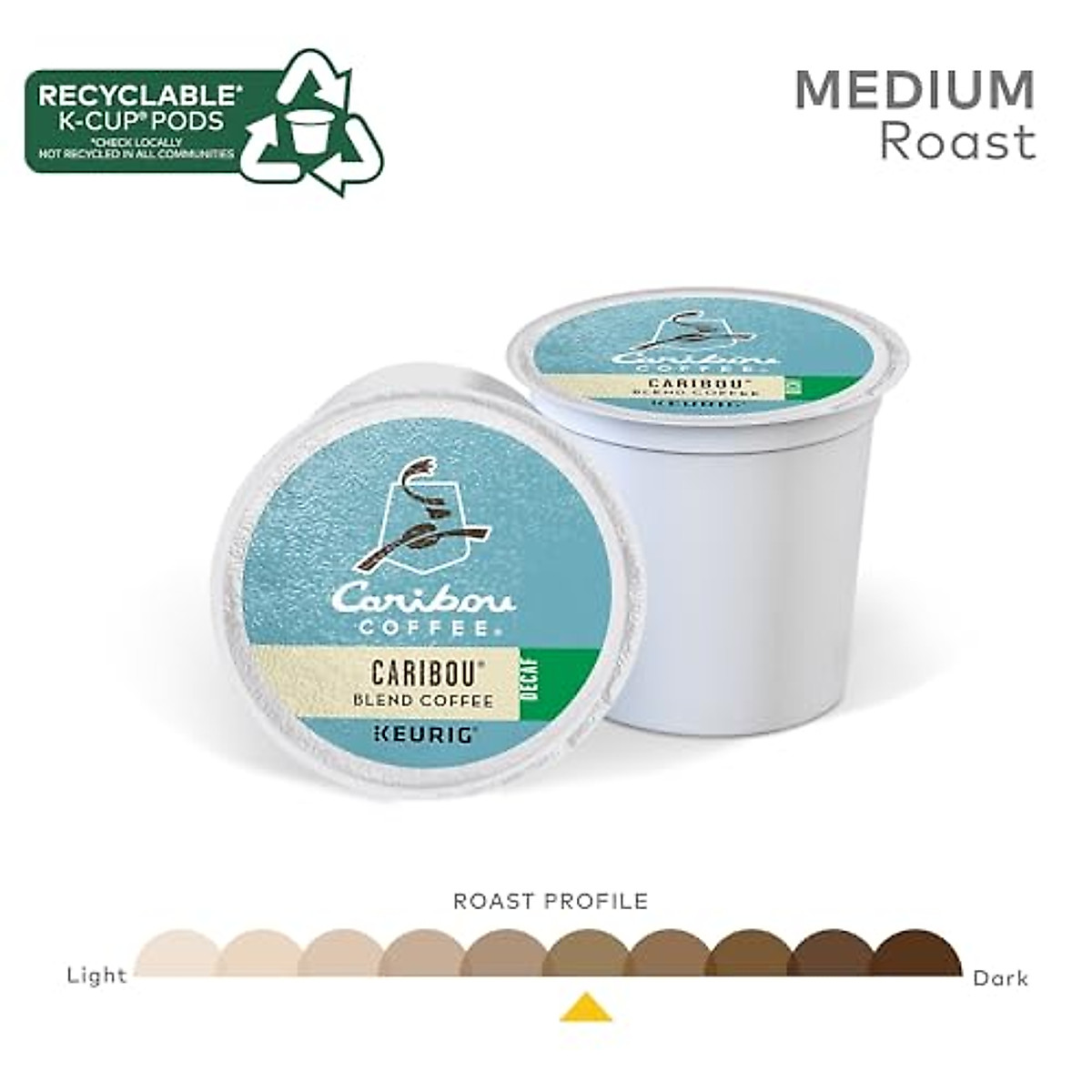 Caribou Coffee Decaf Blend K-Cup, 24 Count (Pack of 1)