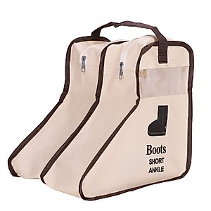 Boots Storage Bag Portable Short Boots Bag Visuable Foldable Boots Cover Protector Bag Dustproof Waterproof Shoes Handbag Hunting Fishing Riding Hiking Boots Carrier Box Bag Shoes Organizer