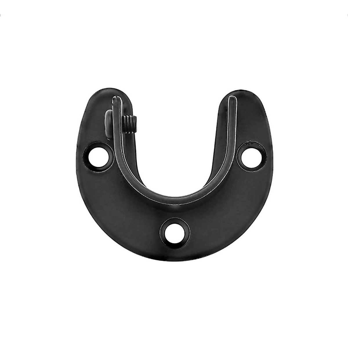 Brackets, U Shaped, 2 Packs Heavy Duty Metal Steel Closet Pole Socket Set 1-1/2", Black