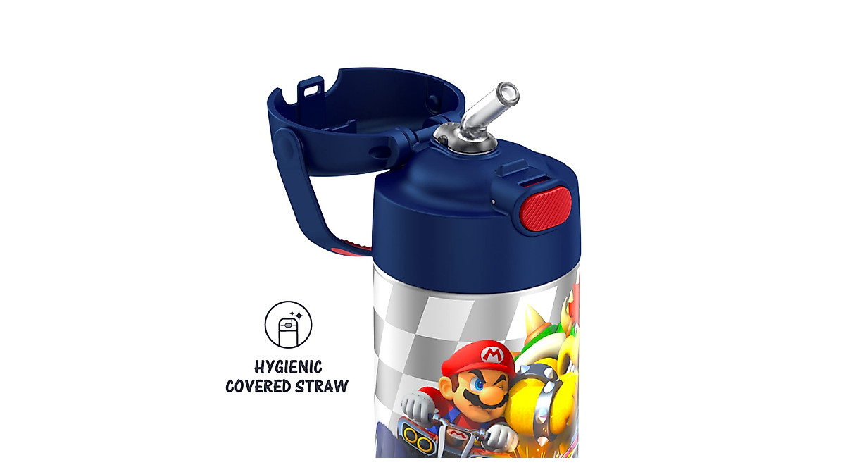 THERMOS FUNTAINER 12oz Kids Straw Bottle - Super Mario