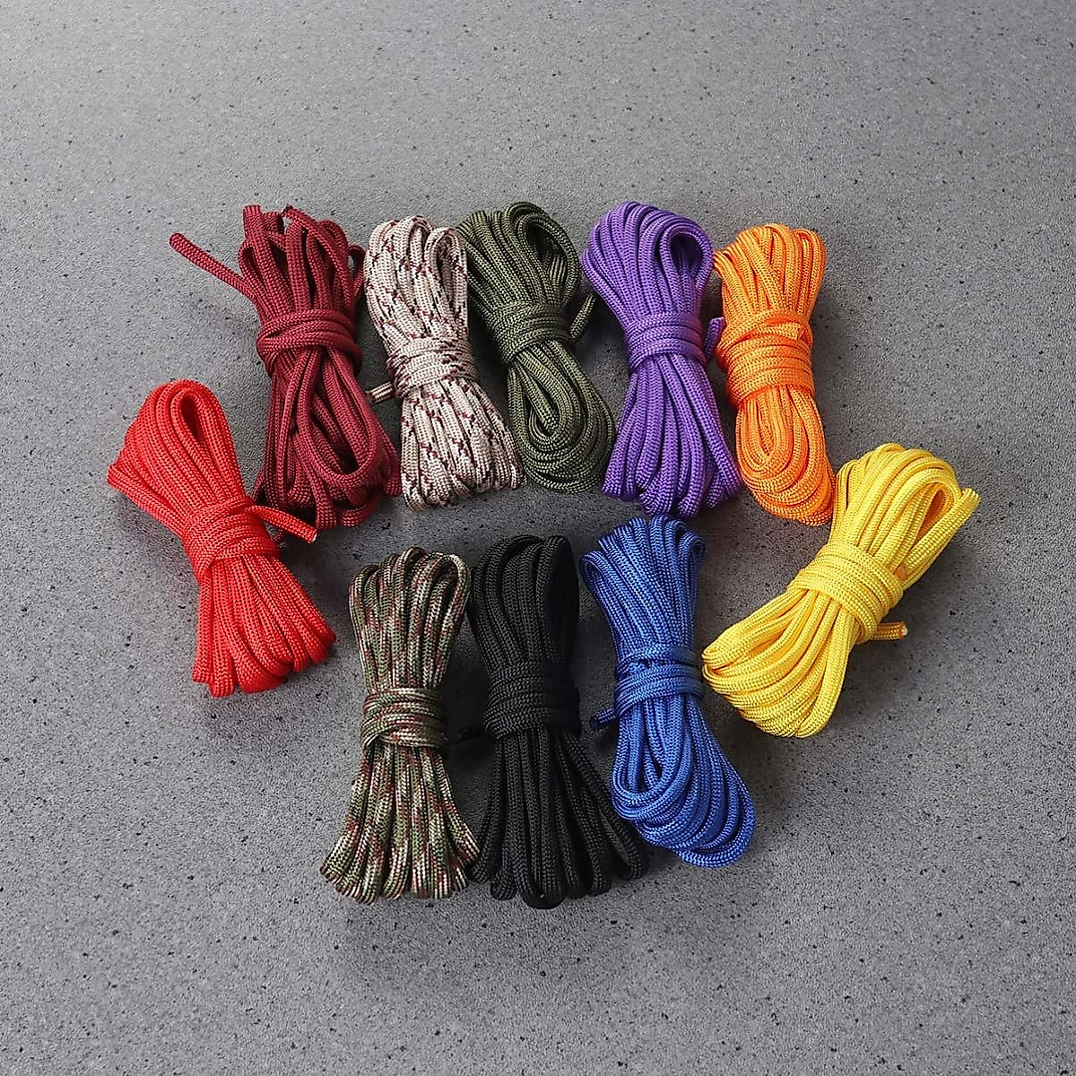 SEWACC 30 Pcs 3 String 3m Length Climbing Utility Cord Survival Umbrella Rope DIY Braiding Rope