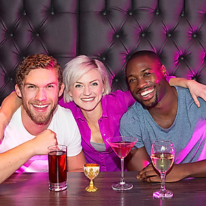 FOMIYES Royal Chalice Cup Vintage Goblet Cup Wine Liqueur Cup Shot Glass Unbreakable Cocktail Cup Worship Buddha and God of Wealth Champagne Goblet Cup for Party