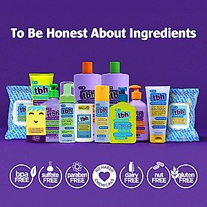 TBH Kids Gentle Face Wipes- - Daily Cleansing and Hydrating Face Wipes - Sulfate, Paraben Free - 30 Pack