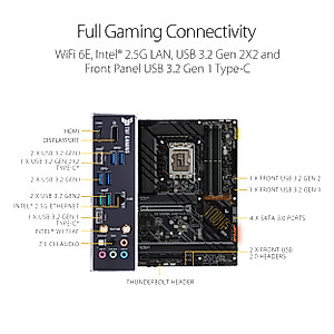 Asus TUF Gaming Z690-PLUS WiFi Socket LGA1700/ Intel Z690/ DDR5/ WiFi&Bluetooth/ SATA3&USB3.2/ M.2/ ATX Motherboard