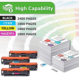Aztech Compatible Toner Cartridge Replacement for Canon 131 131H CRG131 CRG-131 Toner Cartridge ImageClass MF8280Cw MF624Cw MF628Cw LBP7110Cw Printer Ink (Black, Cyan, Magenta, Yellow, 4-Pack)