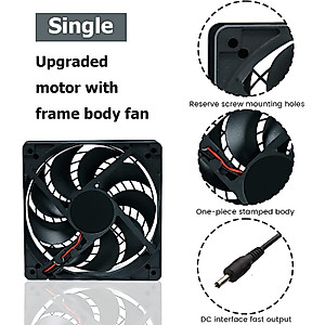 Solar Panel Fan Kit, JINHOMSOLAR 10W Dual Fan with 6.5Ft/1.9 m Cable for Small Chicken Coops, Greenhouses, Doghouses,Sheds,Pet Houses, Window Exhaust