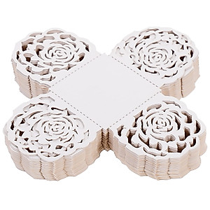 NUOBESTY 50pcs Chocolate Paper Candy Cups Baking Cups Truffle Wrappers Liners Cups Small Flared Paper Baking Cups Perfect for Muffins, Cupcakes or Mini Snacks