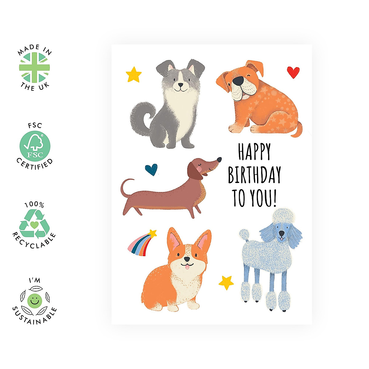 CENTRAL 23 Dog Birthday Cards for Men and Women - Fur Mom Dad Greeting Cards - Pet Owner Gifts for Him Her - Cute Doggos Animals - Comes with Fun Stickers