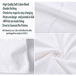 Crawl Walk Ski -Cute Snow Skiing winter sports Baby bodysuit onesie & bib Set