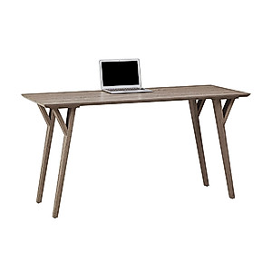 Realspace® Trezza 60"W Writing Desk, Light Oak