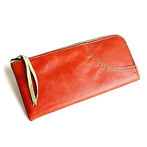 Women's Wallet, Horse Leather, Made in Japan (red)
