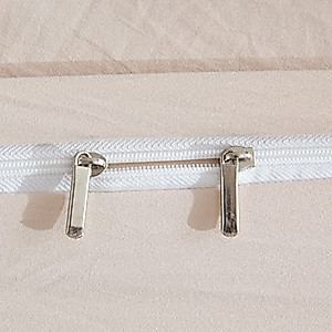 Beige Duvet Cover Queen, 100% Washed Microfiber 3 Pieces Solid Casual Beige Bedding Set for Men and Women, with Zipper Closure, Luxury Ultra Soft Relaxed Feel Natural Wrinkled Comfy (Beige, Queen)