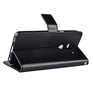 Aipyy LG V20 Mini Black Protection Wallet Case, [Card Slots] PU Leather Wallet Case Magnetic Stand Flip Case with Wrist Starp Cover for LG V20 Mini Black