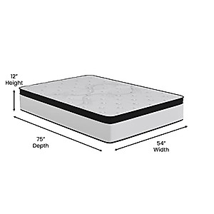 Taylor & Logan Linden 12" CertiPUR-US Certified Hybrid Pocket Spring Mattress in a Box with an Extra Firm Feel for Durable Support - Full