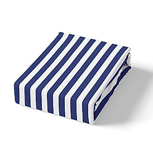 Erosebridal Navy Blue Stripe Duvet Cover King Size White Geometric Ticking Stripes Comforter Cover Farmhouse Horizontal Stripes Gothic Home Decor Quilt Cover Modern Abstract Striped Bedding Set