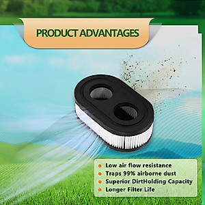 IRONHIT (2 Pack) 593260 798452 Air Filter, 593260 798452 334404 Lawn Mower, Replace for 4247 5432 5432k 09P00 09P702, 500 500ex 550ex 625e 675ex 725exi Series Engines, Fit for TB110 TB200 TB230 (2)