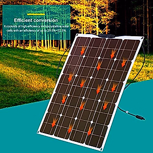 80W Semi Foldable Solar Panel Mono Semi Flexible Solar Panel Battery Charging for Smart Car RV Boat Caravan
