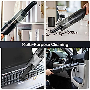 Handheld Vacuum Cordless, Rechargeable Car Vacuum Cleaner with 30 Mins Runtime, Mini Hand Vacuum with 10000 Pa Powerful Suction, Portable Hand Held Vacuum for Car Pet Hair Hardwood Floor Home, UMLo H6