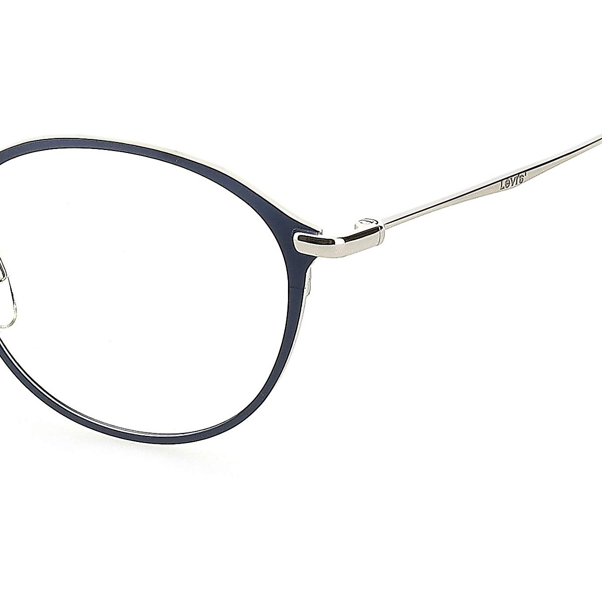 Levi's Men's LV 5001 Oval Prescription Eyeglass Frames, Matte Blue/Demo Lens, 50mm, 20mm
