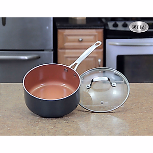 Gotham Steel 1048 3 quart saucepan, Brownish