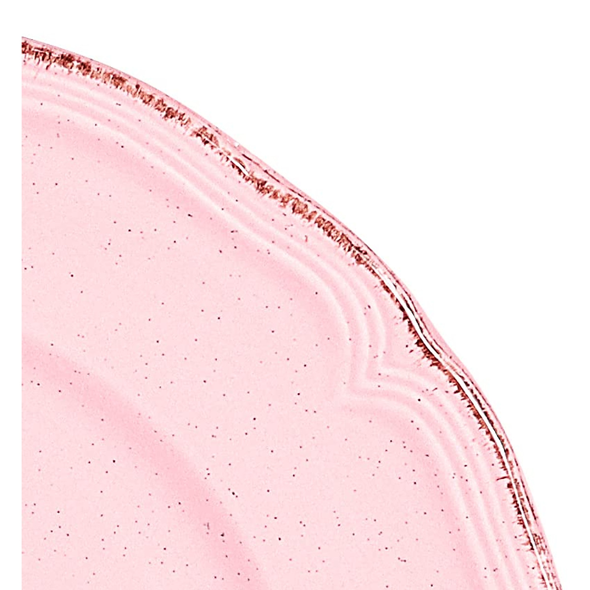 HomeVss, Stoneware French Countryside 20pc Dinnerware Set, Speckled and Antique Pink