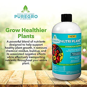 PureGro Nutri Plant Concentrate - Plant Food with Micro Nutrients - Indoor Plant Fertilizer & Outdoor Plant Fertilizer - Suitable for Vegetables, Plants & Gardens - Liquid Plant Food (16 oz)
