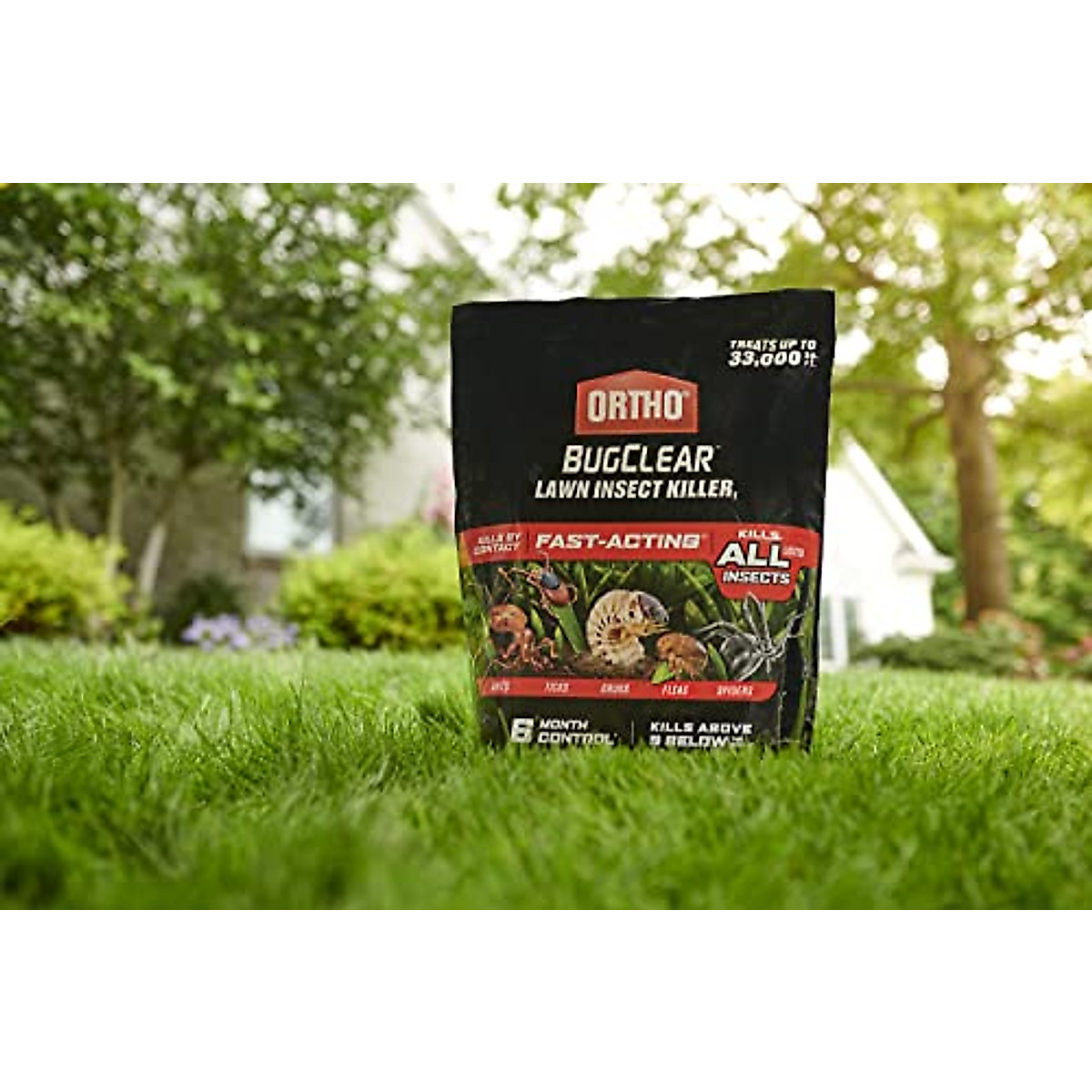 Ortho BugClear Lawn Insect Killer1: Treats up to 33,000 sq. ft., Protect Your Yard & Garden Against Ants, Spiders, Ticks, Armyworms, Fleas & Grubs, 20 lbs.