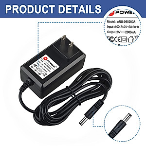 PKPOWER AC Adapter Charger for Sega Genesis System MK-1601 1601 MK-1602 1602 MK-1603, Power Supply for Jaguar 500273 Genesis 1 Model 1602