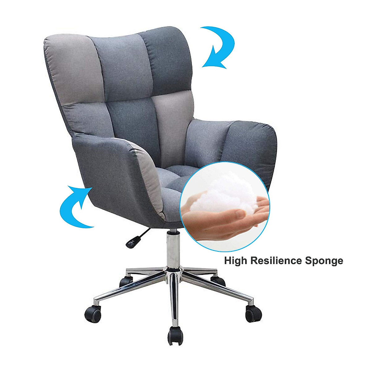 Computer Chair, Executive Computer Swivel Lounge Chair Adjustable Rolling Desk Chair with Casters for Teens Adults Bedroom Study Room (Color : #3)