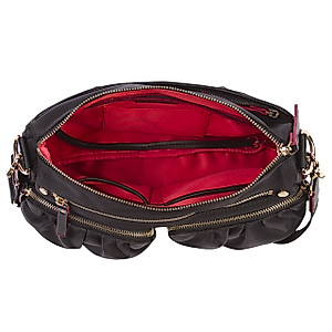 Korvara Nylon Crossbody Bag, Black - Premium Lightweight, Black, Size Medium