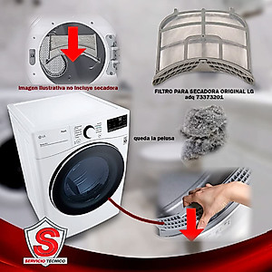 LG ADQ73373201 Genuine OEM Lint Filter Assembly (Gray) for LG Gas or Electric Dryers