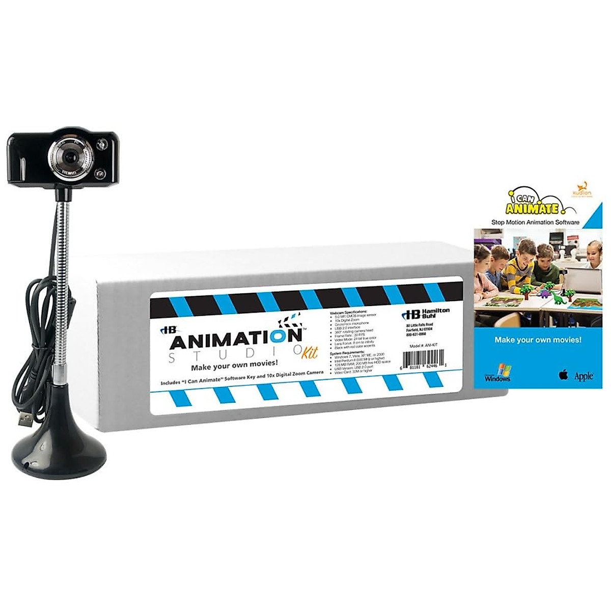 HamiltonBuhl STEAM-CP2 STEAM/STEM Content Producer's Kit #2, Includes: (1) Animation Studio Kit (ANI-KIT) and (1) 3Doodler EDU 6-Pen Classroom Learning Pack