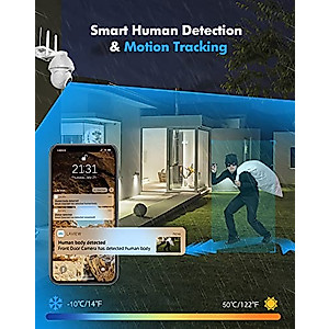 4MP Security Camera Outdoor Wired Starlight Color Night Vision, LaView 2K Cameras for Home Security AI Human Detection & Auto Tracking, IP65 Outdoor Camera 2-Way Audio, US Cloud, Compatible with Alexa