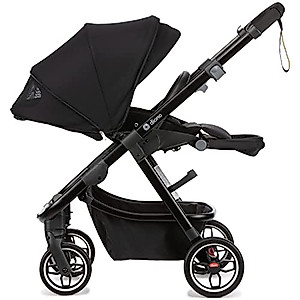 Diono Excurze Baby, Infant, Toddler Stroller, Perfect City Travel System Stroller and Car Seat Compatible, Adaptors Included Compact Fold, Narrow Ride, XL Storage Basket, Black Midnight