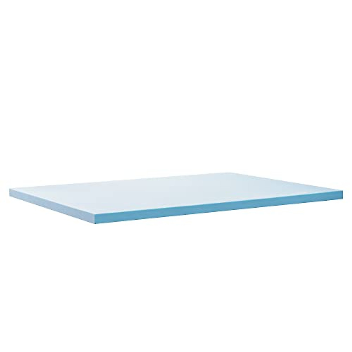 ZINUS 1.5 Inch Green Tea Cooling Gel Memory Foam Mattress Topper, Cooling Gel Foam, CertiPUR-US Certified, King, Blue