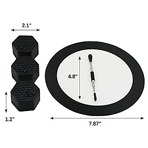 KUVIS 26ml Hexagon Silicone Container Non-stick Honeybee Jars with 7.87" Round Mat and Carving Tool (F)