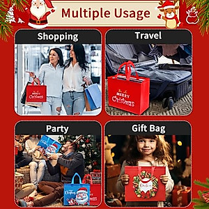 Large Christmas Gift Bags - 15 Pcs Gift Bags for Christmas Presents, Reusable Gift Bags with Handles, Christmas Bags, Christmas Tote Bags, Holiday Gift Bags Bulk, Xmas Gift Bags, 11.8 * 9.8 * 5.9"