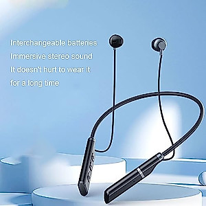 Tangxi Bluetooth5.3 Headphones, Noise Cancelling Strong Bass Stereo Neckband Bluetooth5.3 Headphones, Sweatproof Waterproof Wireless Sports Earbuds for Sports, Music, Conference