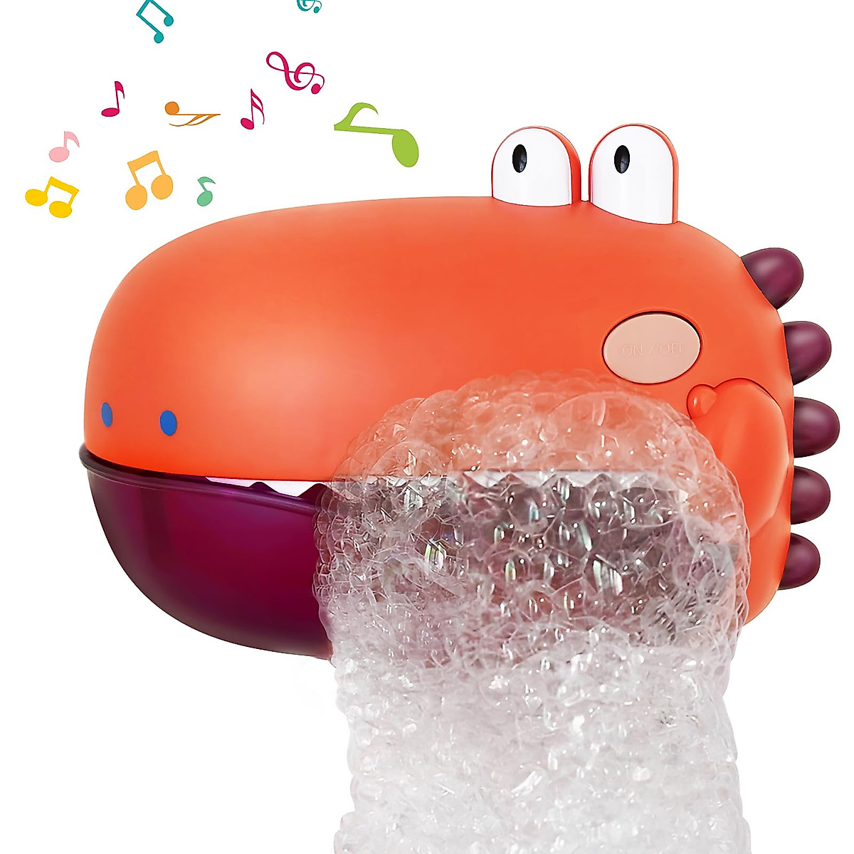 LZZAPJ Bath Toys for Toddlers 1-3，Dinosaur Bath Bubble Maker，Infant Shower Bath Toys for Kids 2-3-4 Years Old，Babies Bathtub Toys Gift for Boys Girls (Orange)