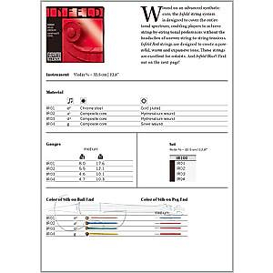 Thomastik-Infeld IR100 Infeld Red Violin Strings Set 4/4 Size