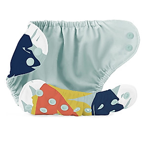 Esembly Waterproof Cloth Diaper Outer Cover (Monstera, Size 2) and Day Bag (Ink), Reusable and Washable Stylish Baby Essentials Set