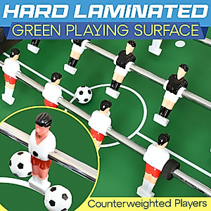 SereneLife Full Size Foosball Table, Competition Sized Soccer with Foose Ball Set for Home, Family Arcade Game Room