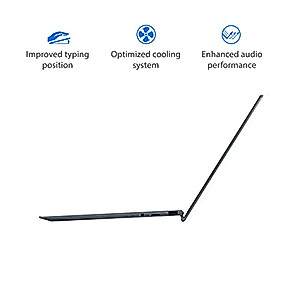 ASUS ZenBook 14 Ultra-Slim Laptop 14” FHD Display, AMD Ryzen 5 5600H CPU, Radeon Vega 7 Graphics, 8GB RAM, 512GB PCIe SSD, NumberPad, Windows 11 Home, Pine Grey, UM425QA-EH51