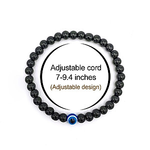 Evil Eye Women Chain Men's Link Bracelets, Agate