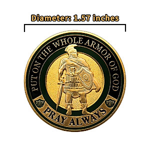 KANGHE American Military Commemorative Coin God Armor, Full-Body Armor Challenge Coin, Warrior Avenger Commemorative Armor Coin.