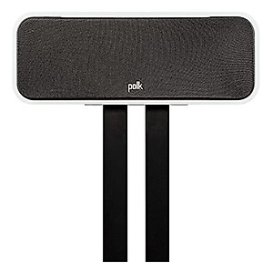 Polk Signature Elite ES30 Center Channel Speaker - Hi-Res Audio Certified, Dolby Atmos & DTS:X Compatible, 1" Tweeter & Two 5.25" Woofers, Dual Power Port for Effortless Bass, Elegant White-Washed