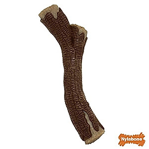 Nylabone Real Wood Stick Strong Dog Stick Chew Toy Maple Bacon Medium/Wolf (1 Count)