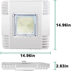 LED Gas Station Canopy Light, 150W Carport Ceiling Light 5700K, Surface Mount, Outdoor Rated (600W HID/HPS Equivalent), 90-277V IP65 DLC & UL Listed